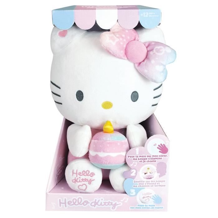 Hello Kitty Peluche Interactive Anniversaire +/- 26 cm - JEMINI ...