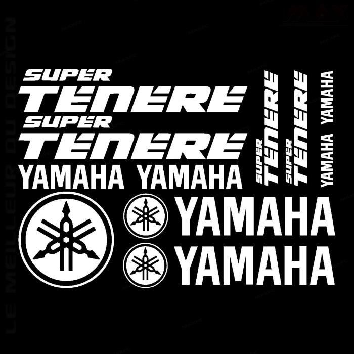 11 stickers SUPER TENERE – BLANC – YAMAHA sticker SUPER TENERE - YAM429 ...