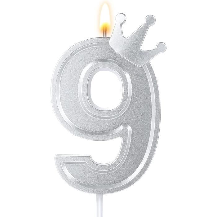 7,6Cm Bougie Numéro D'Anniversaire, 3D Bougie De Gâteau Couronne ...