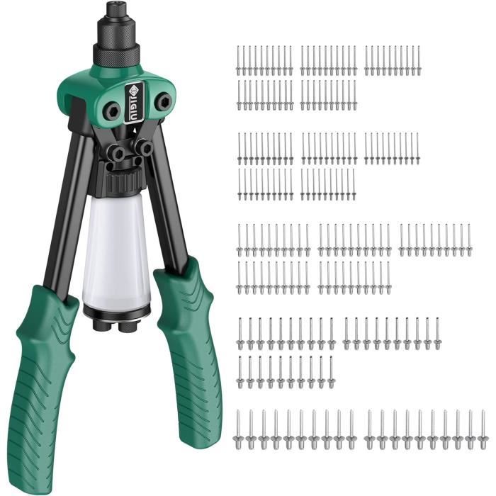 Jigiu Pince à Rivets 31cm 12 Jeu De Pistolet à Rivets Professionnel