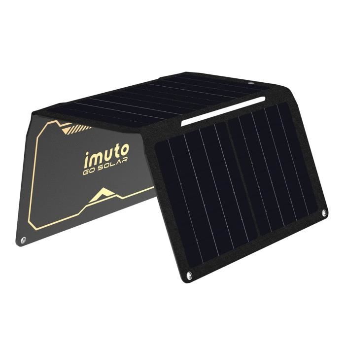 Imuto Panneau solaire portable 30 W - Panneau solaire étanche pliable ...