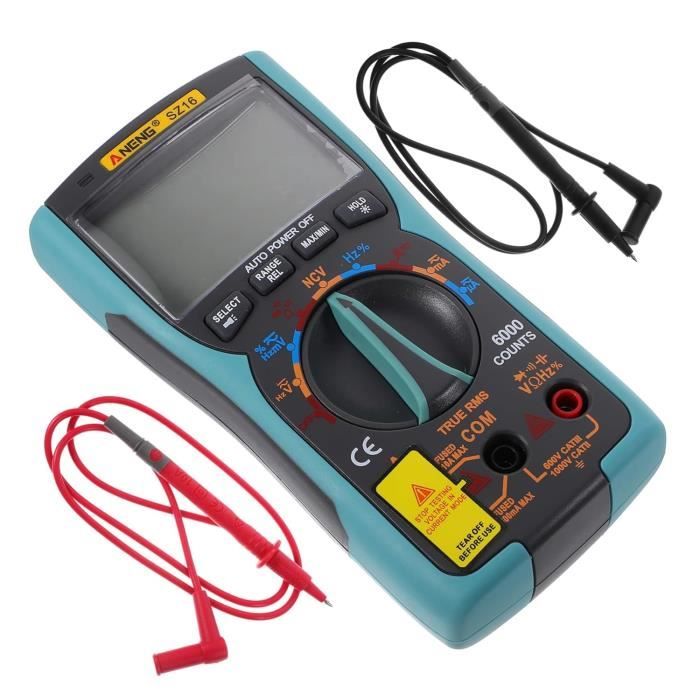 1 Jeu Multimètre Digital Multimètre Numérique 6000 Testeurs De Batterie ...