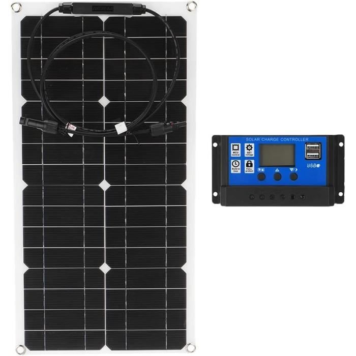 Kit De Panneau Solaire 100W 18V Monocristallin Pv Flexible Panneau Solaire Étanche, Avec ...