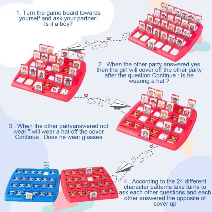 Qui Est-ce Jeu de Société Jeu de Société Qui Est Ce Jeu de Devinettes ...