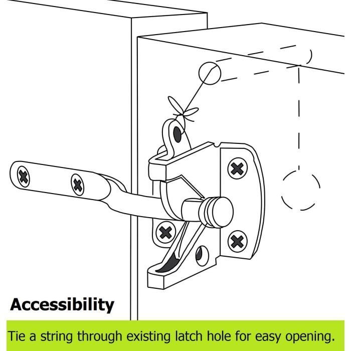 Verrou de Portail Verrouillage automatique-Serrure Métal à Boulon ...