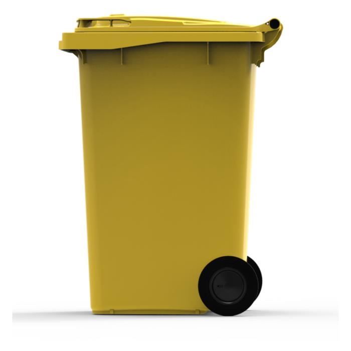 Poubelle Conteneur à déchets 240L Jaune + Couvercle jaune - Cdiscount ...