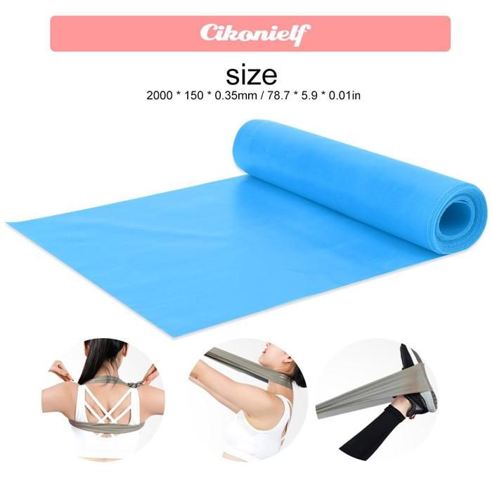 Zerone Bande de résistance (Bleu Clair) 2m Elastic Stretch Yoga Strap ...