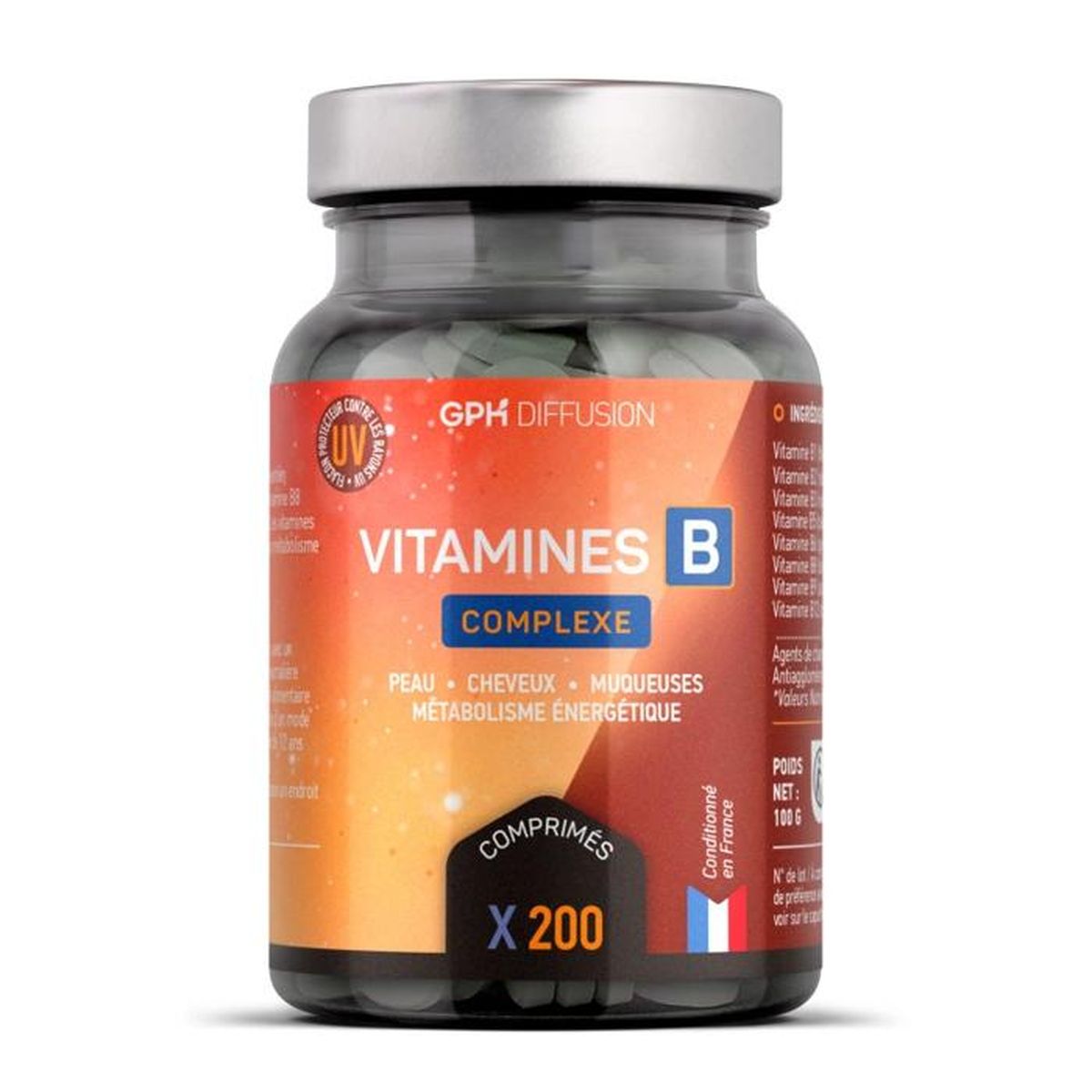 Vitamine B Complexe - 200 comprimés pour la beauté de vos cheveux et de ...