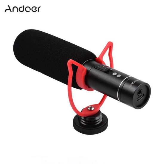 Andoer Video Microphone On-Camera Condenser Mic Accessories with ...