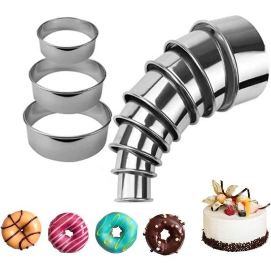 Cercle à gateau gradué,Cercle a Tarte INOXBobine PVC,Lot de 11 Cercles ...