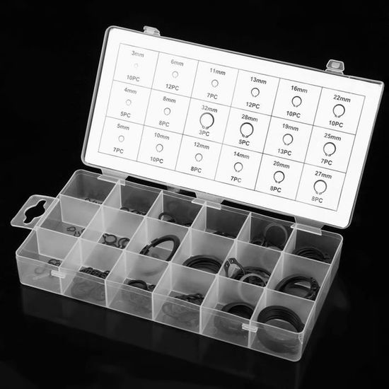 Anneau élastique pratique, clip en C en métal de haute qualité, 3 mm-32 ...