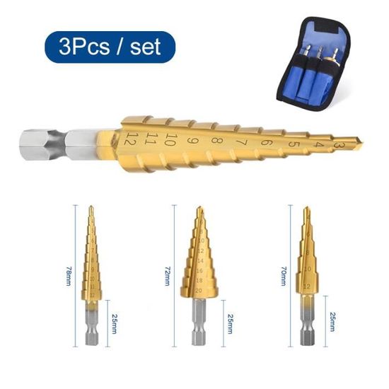 3-12 4-12 4-20 sac - Jeu de forets Hss à rainure droite,, jeu de forets ...