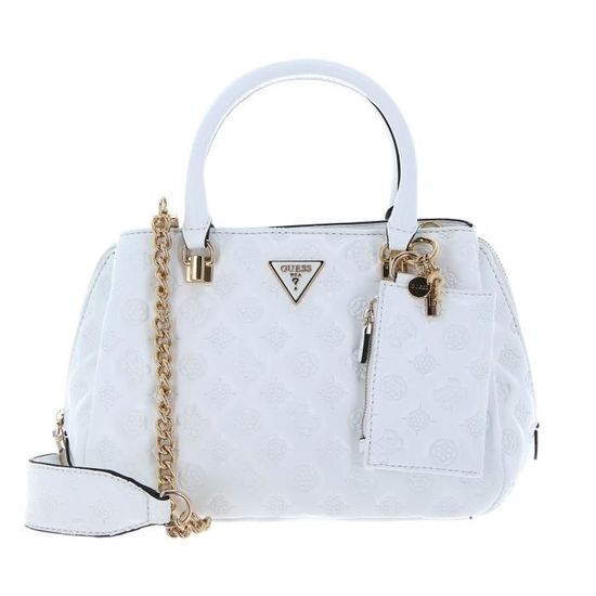 GUESS LA Femme Girlfriend Satchel S White [208385] - sac à main sac a ...