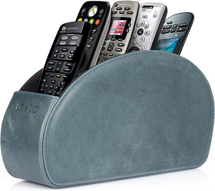 Support de télécommande avec 5 poches - Rangez les télécommandes DVD, Blu-Ray, TV, Roku ou Apple ...