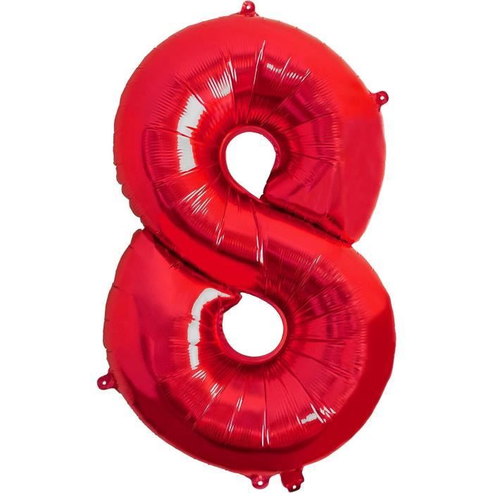 Ballon Numéro 8 Rouge Ballon Géant Numéro 8 Fêtes Anniversaire ...