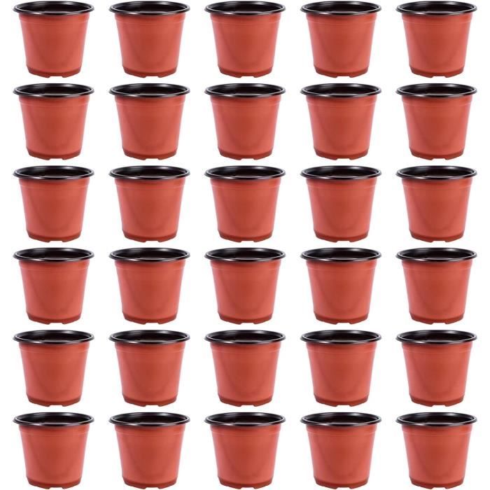 Doitool Lot de 50 pots de fleurs en plastique pour pots de fleurs ...