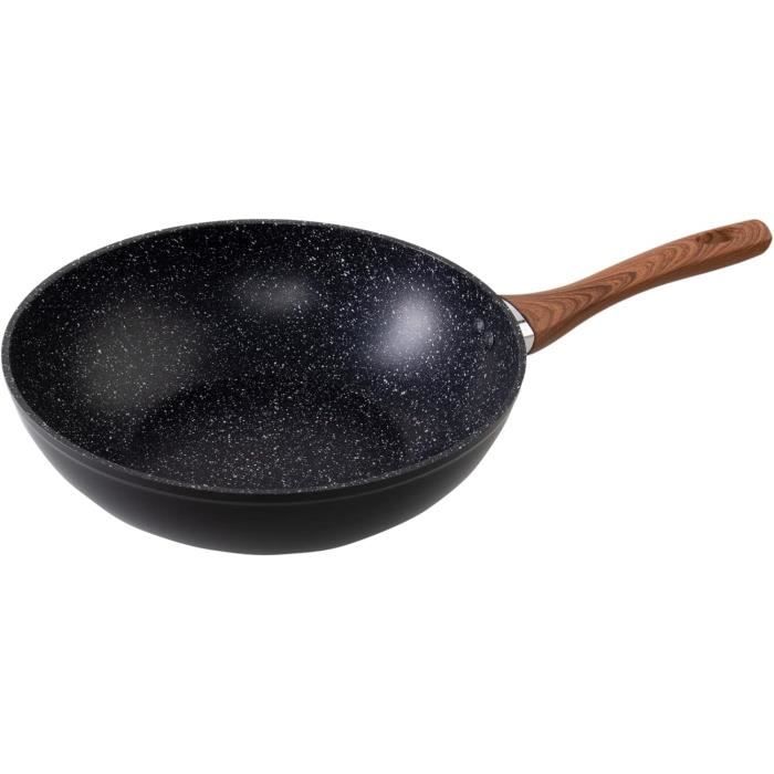 Poêle Wok Premium Ø 28 cm Compatible induction Aluminium avec ...