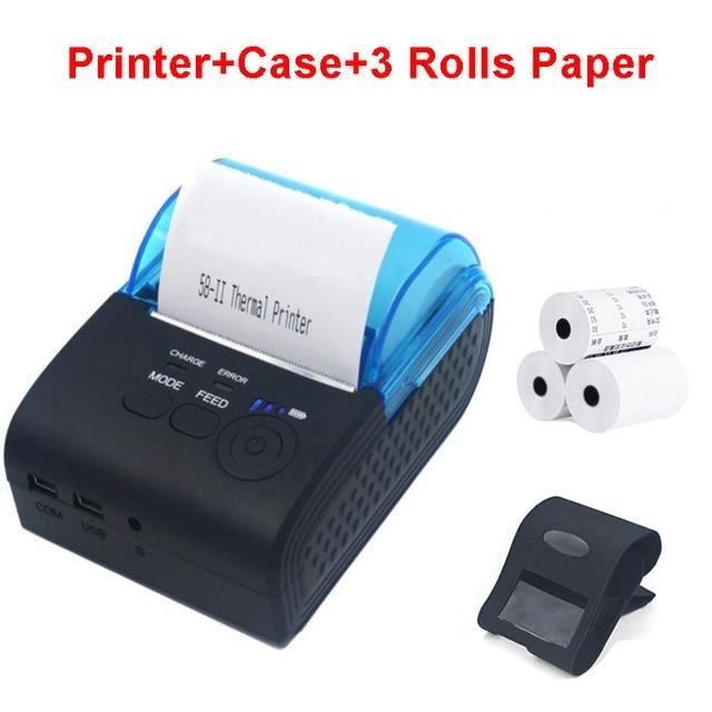 Imprimante de tickets de caisse thermique sans fil Bluetooth 5805 - po-5805DD Paper Case - Prise ...