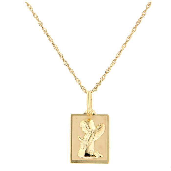 Pendentif Ange En Or 9 Carats+ Chaîne Offerte - Achat / Vente parure ...