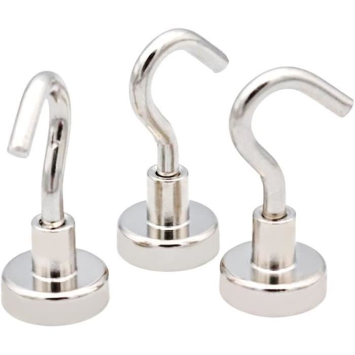 Yaoqijie 10 Pièces Crochets Magnétiques 10 Pièces Aimant Crochet Aimant ...