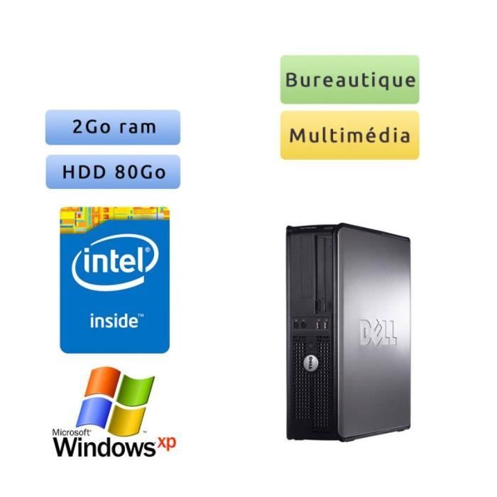 Ordinateur bureautique Windows XP - 2Go 80Go - Port Serie - Dell ...