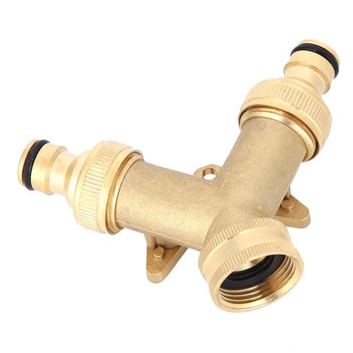 EJ.life Connecteur de type Y Raccord en laiton à raccord en Y pièces de robinet à boisseau ...