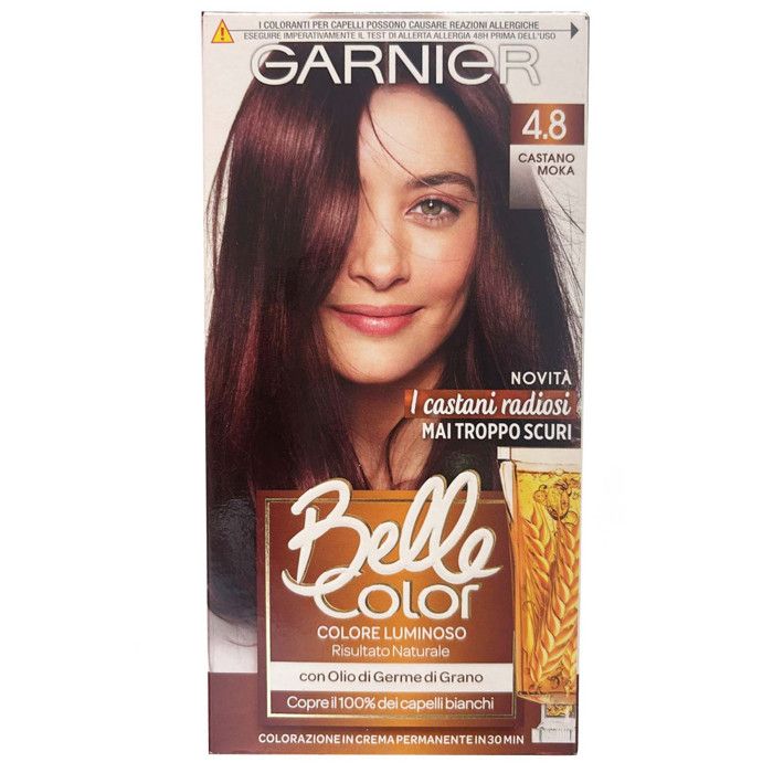 Garnier - Coloration Permanente Belle Color - 4.8 Chatain Mocha ...
