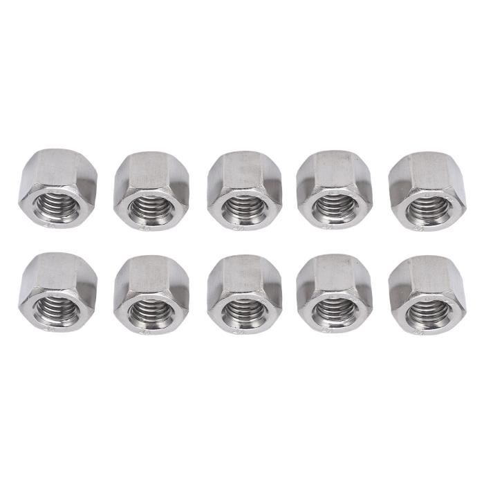 GOTOTOP écrou d'accouplement de tige 10 pièces écrou d'accouplement hexagonal M12 tige en acier ...