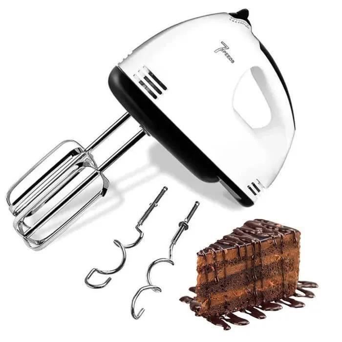 Betian-Batteur Électrique180Wavec 7 Vitesses et 2 Fouets Métalliques ...