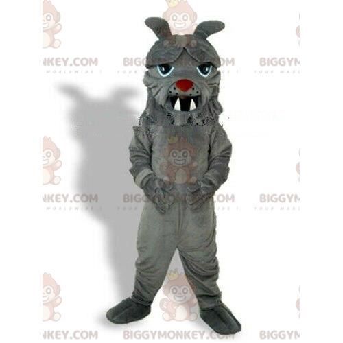 Costume de mascotte BIGGYMONKEY™ de bulldog gris, costume de chien ...