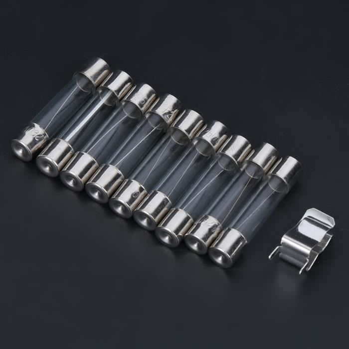 Fusible en tube - SALUTUYA - 6x30mm - 250V - 0.5A à 30A - 82 pièces ...