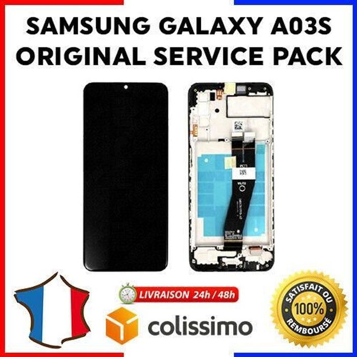 Ecran LCD + Vitre Tactile Samsung Galaxy A03S SM-A037G ORIGINAL Service ...