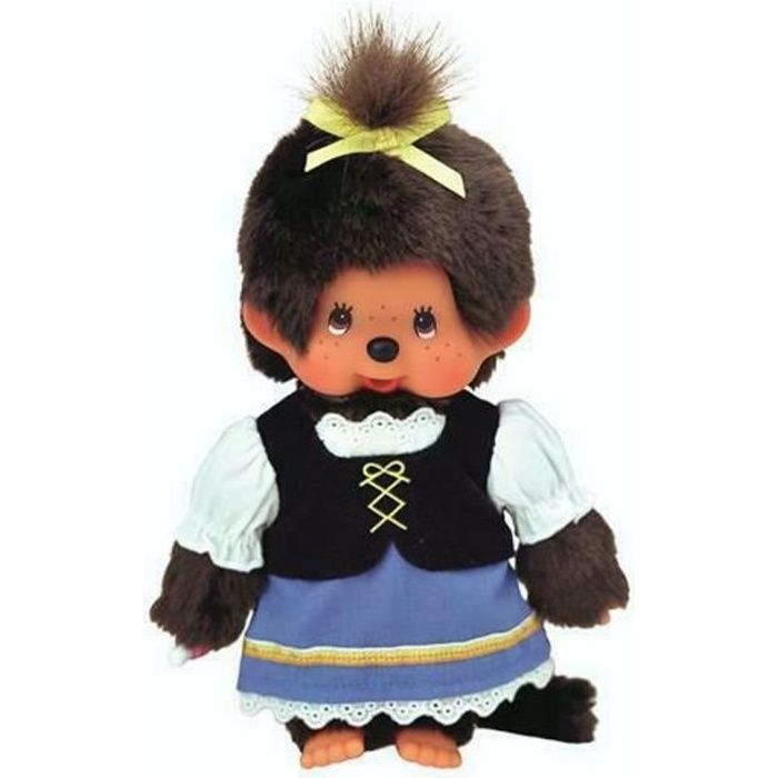 Peluche Marionnette - Kiki Monchhichi - 26cm - Noir - Age recommandé: 3 ...