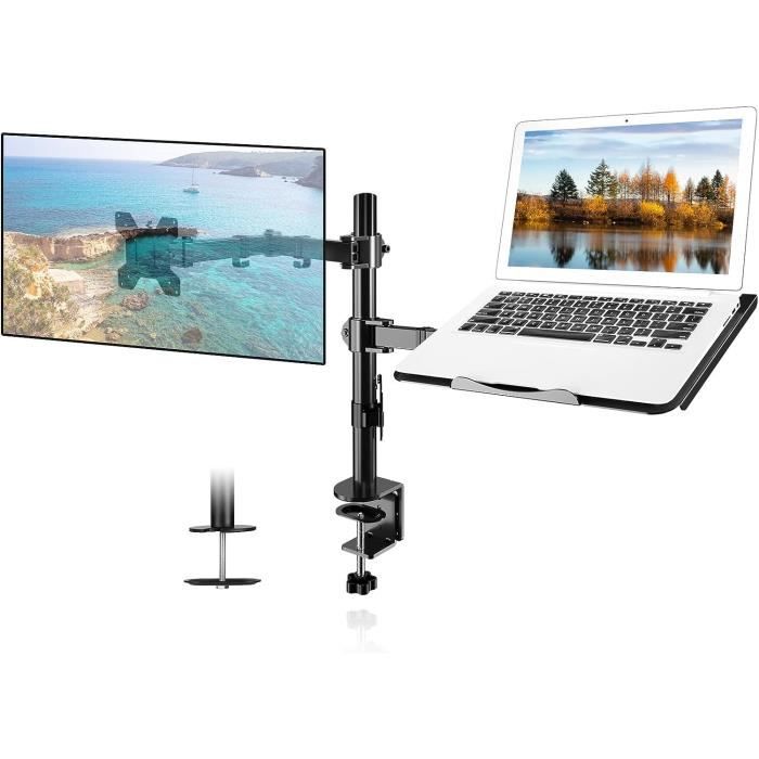 Support Ecran PC avec Plateau pour Ordinateur Portable pour Ecran LCD ...