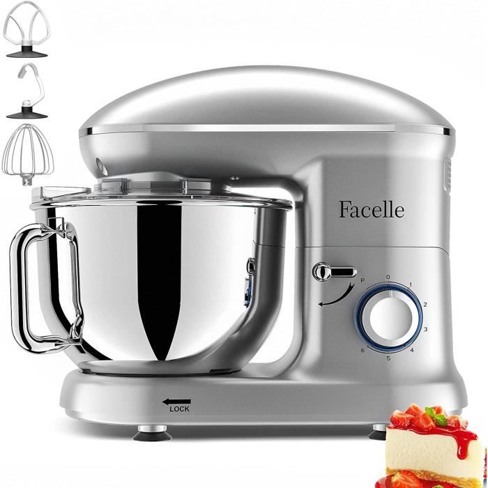 Robot Pâtissier 1500W Facelle Petit électroménager 6,2 L,avec Crochet ...