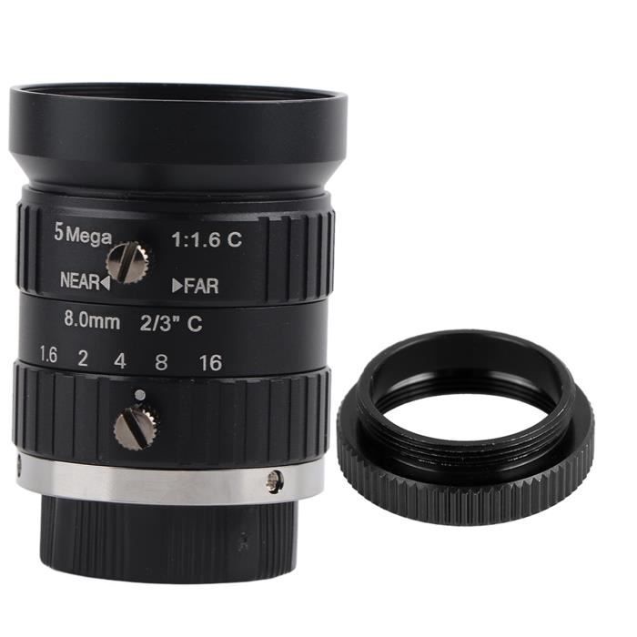 Objectif de caméra 8mm-5MP C Mount Security Camera Aperture Lens ...