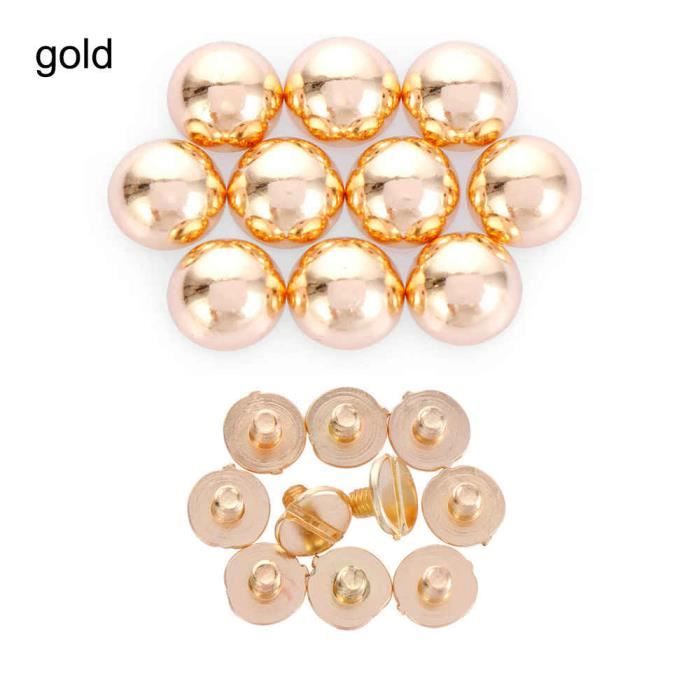 RIVET,Or-L 12mm--Rivets de sangle en forme de champignon pour bricolage ...