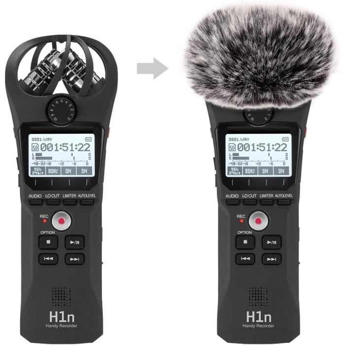 Zoom H1 Microphone Pare-Vent H1N Furry Windscreen Cache-Vent Pour ...