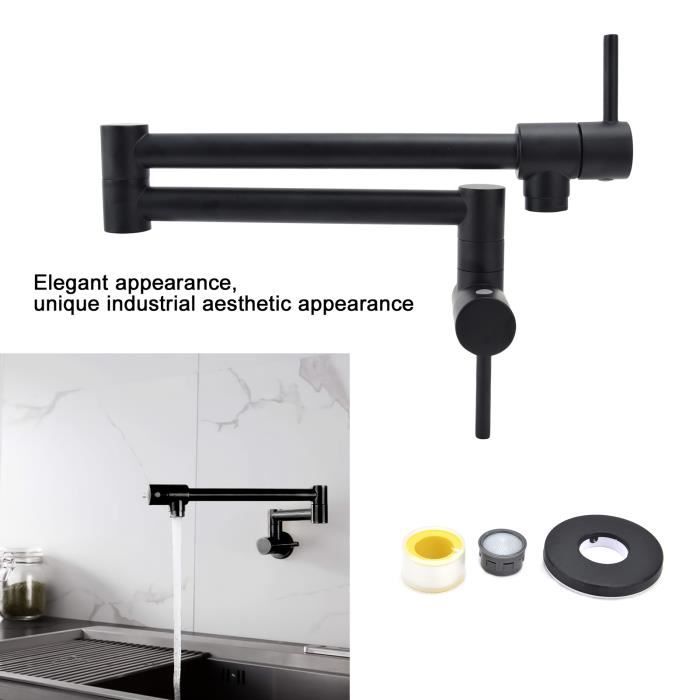 Sonew robinet mural Robinet de cuisine pliable fixé au mur G1/2 simple ...