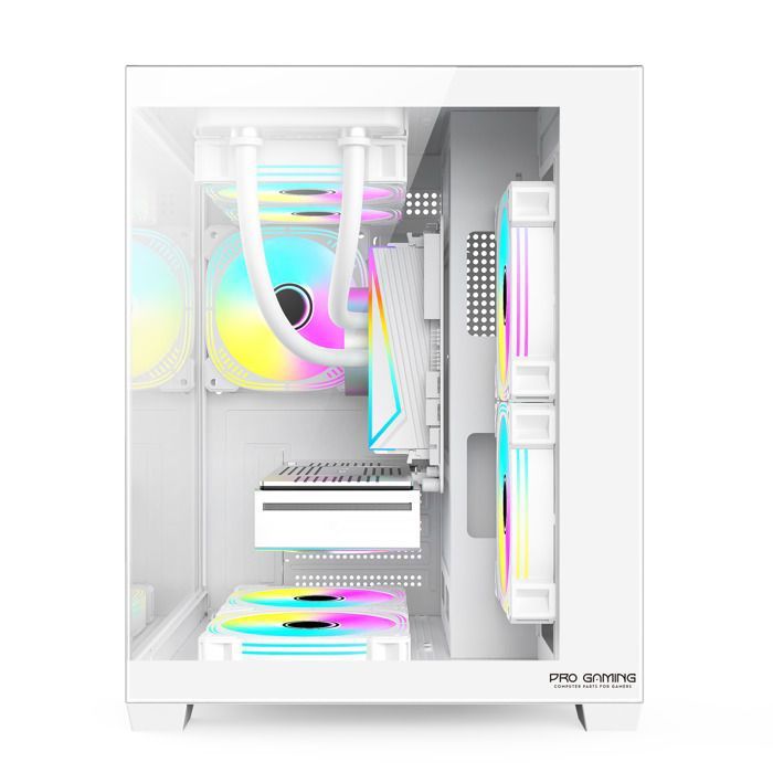 ProGaming Ambra Cube Tower Blanc Boîtier PC Micro-ATX Mini-ITX Gaming 5 ...