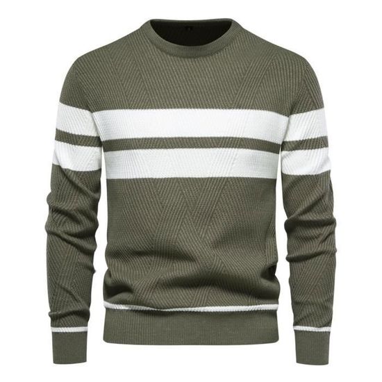 Pull Homme En Tricot Automne Hiver Casual Pullover Manches Longues ...
