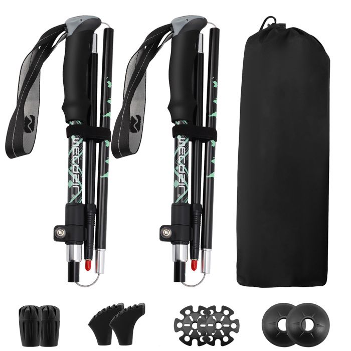 Baton de Marche 2 PCS,Bâtons de Randonnée Nordique avec accessoires ...