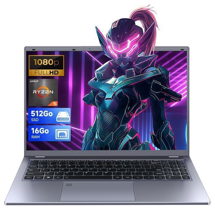 PC Portable,AMD Ryzen5 5500U(6C-12T, jusqu'à 4,0 GHz) 16Go DDR4,512Go ...