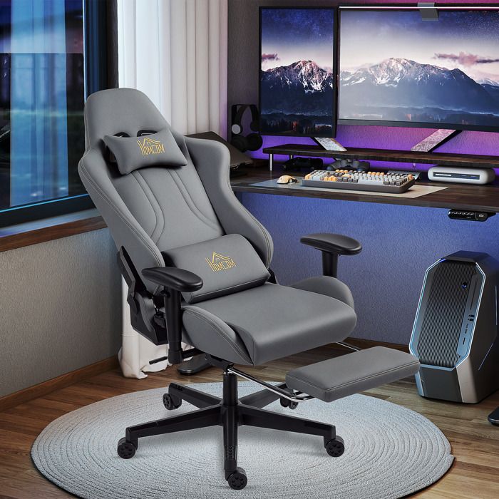 Chaise gaming ergonomique, fauteuil gamer avec accoudoirs 3D, dossier ...