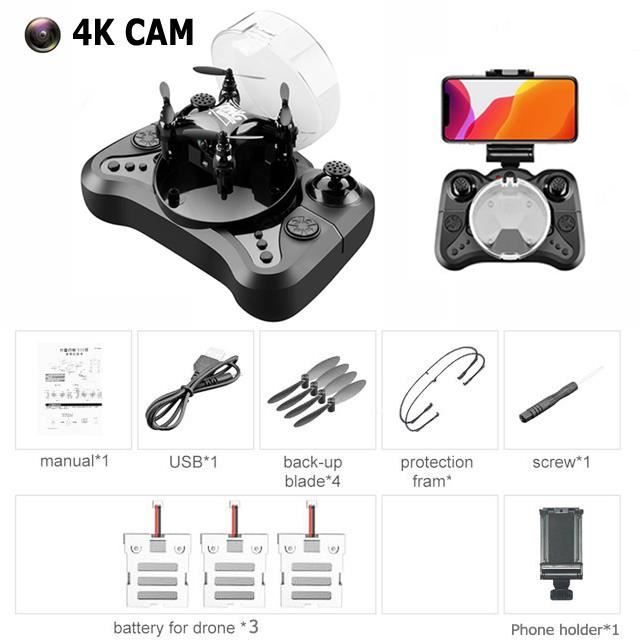 4K CAM 3B - Mini Drone Rc 4k Avec Caméra Pliable Drones De Poche De ...