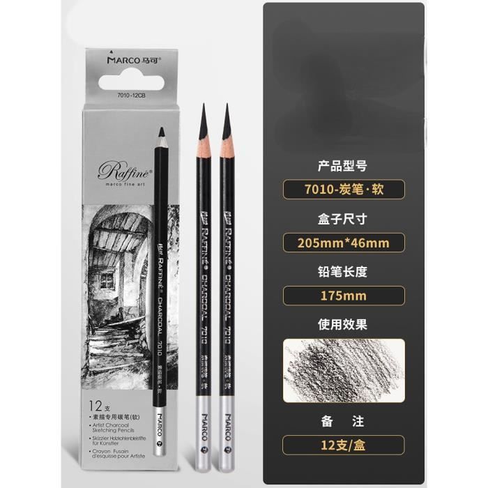 Crayon graphite,Crayons à croquis pour l'école primaire,boîte à bûches ...