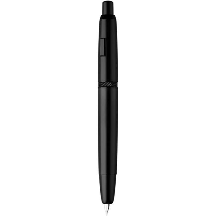 Press Stylo Plume Rétractable À Pointe Extra Fine En Métal Noir Mat ...