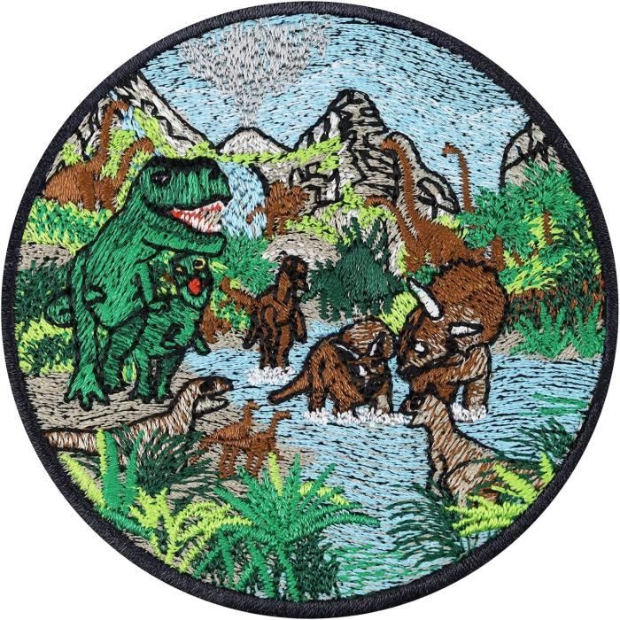 Écusson Thermocollant Patch Dinosaure Jurassic World Parc | Dinosaures À Repasser | Brachiosaure ...