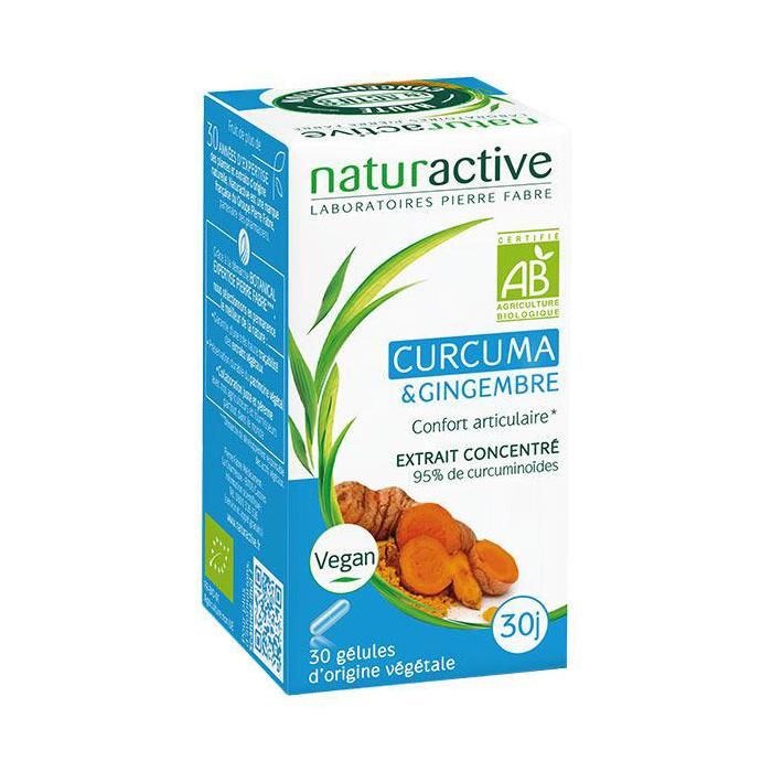 Naturactive Curcuma Gingembre Bio Confort Articulaire 30 gélules ...