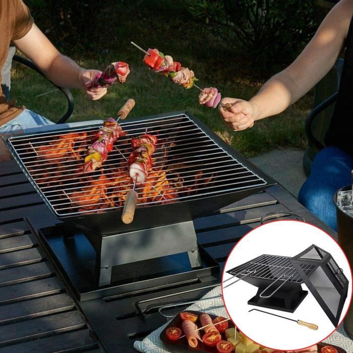 Outdoor Fire Pit-Steel BBQ Grill Plages de jardin en acier durable de ...